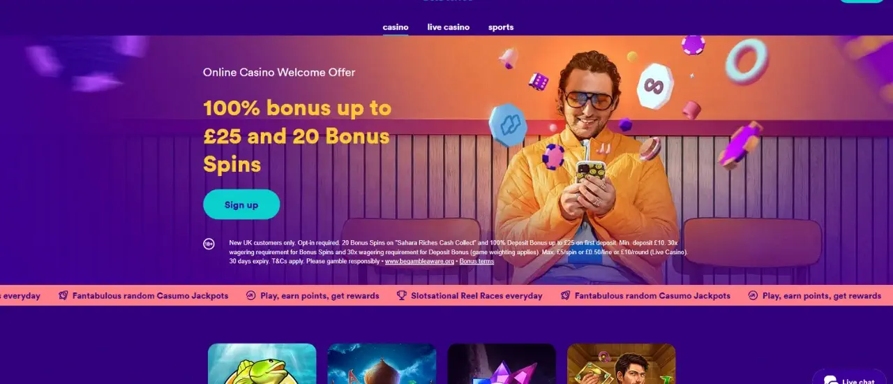 Casumo Casino UK - Best Deposit and Withdrawal Methods